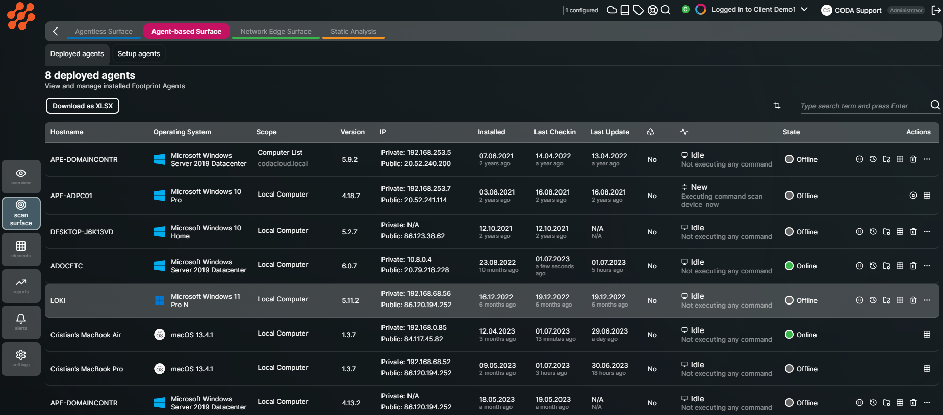 How to scan with Footprint – CODA Intelligence Partner Portal