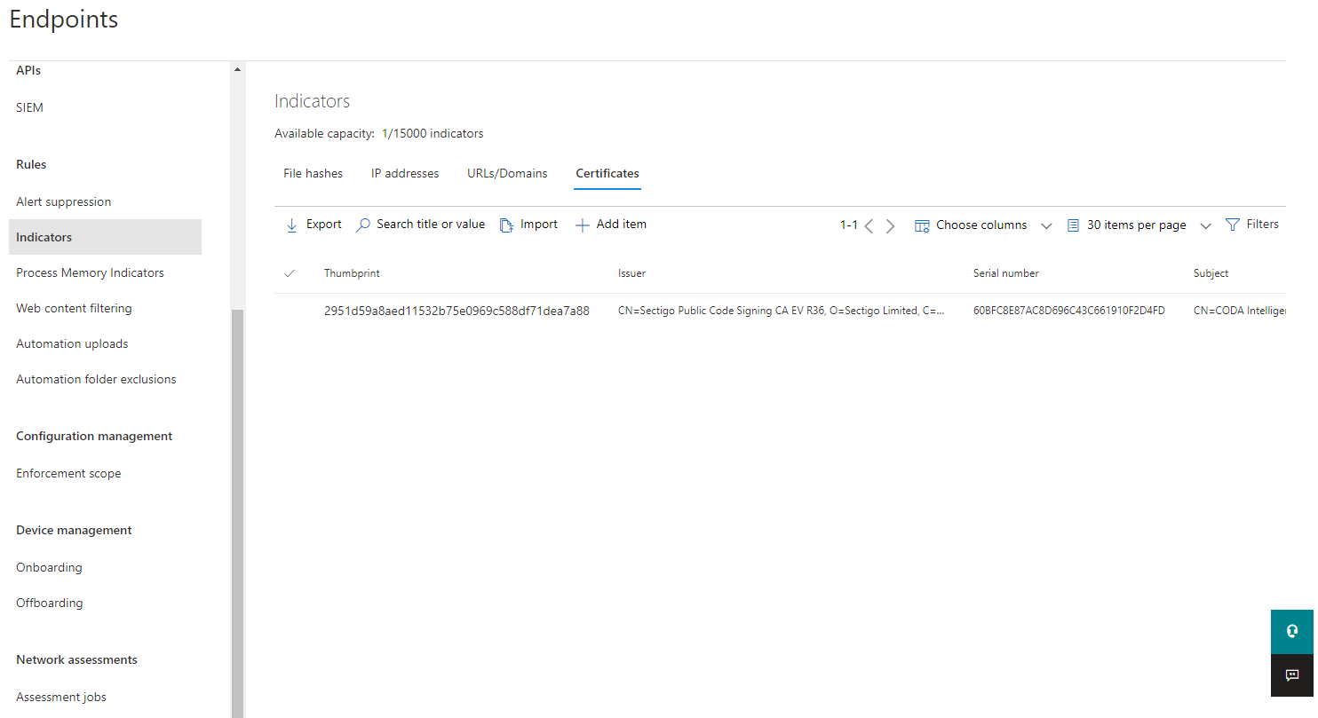 Footprint Agent EPP Whitelisting – CODA Intelligence Partner Portal