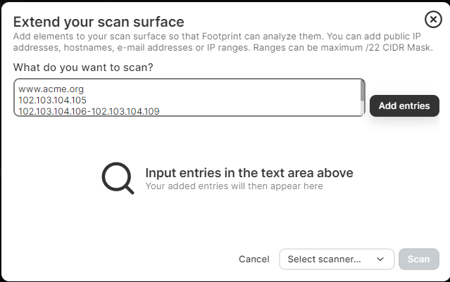 How to scan with Footprint – CODA Intelligence Partner Portal